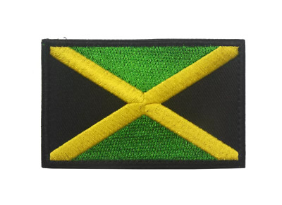 Jamaican Jamaica Flag Embroidered Hook and Loop Tactical Morale Patch FREE USA S | eBay