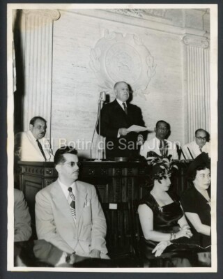 VTG PRESS PHOTO / GOV LUIS MUNOZ MARIN -U.S. U.N. REP. SPEECH / PUERTO ...