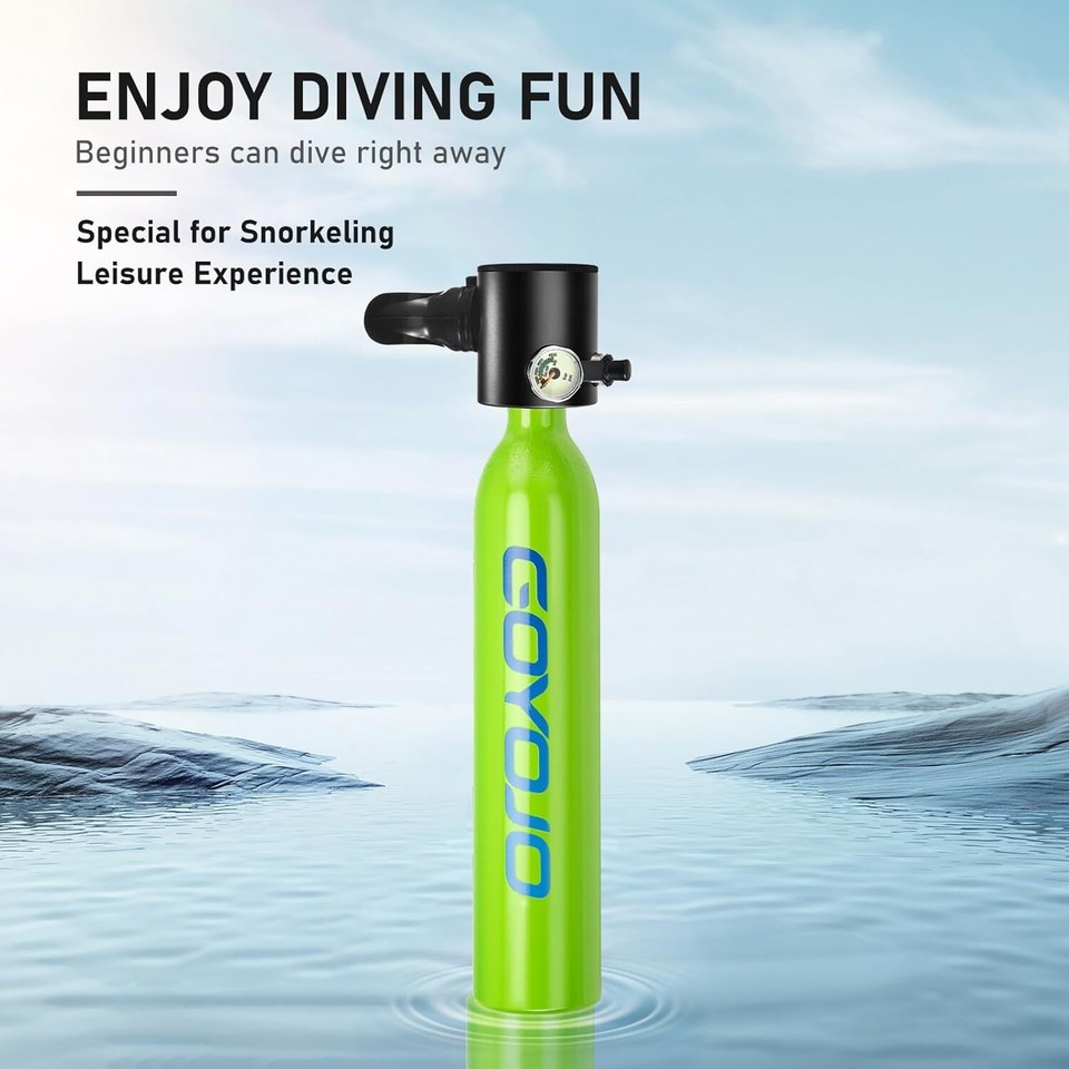 GOYOJO 0.5L Reusable Mini Scuba Tank with Diving Mask, 15-20 Mins ...