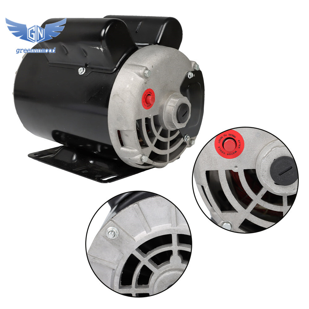 Electric Motor 3 HP 3450 RPM Compressor Duty 56 Frame 1 Phase 115-230 ...