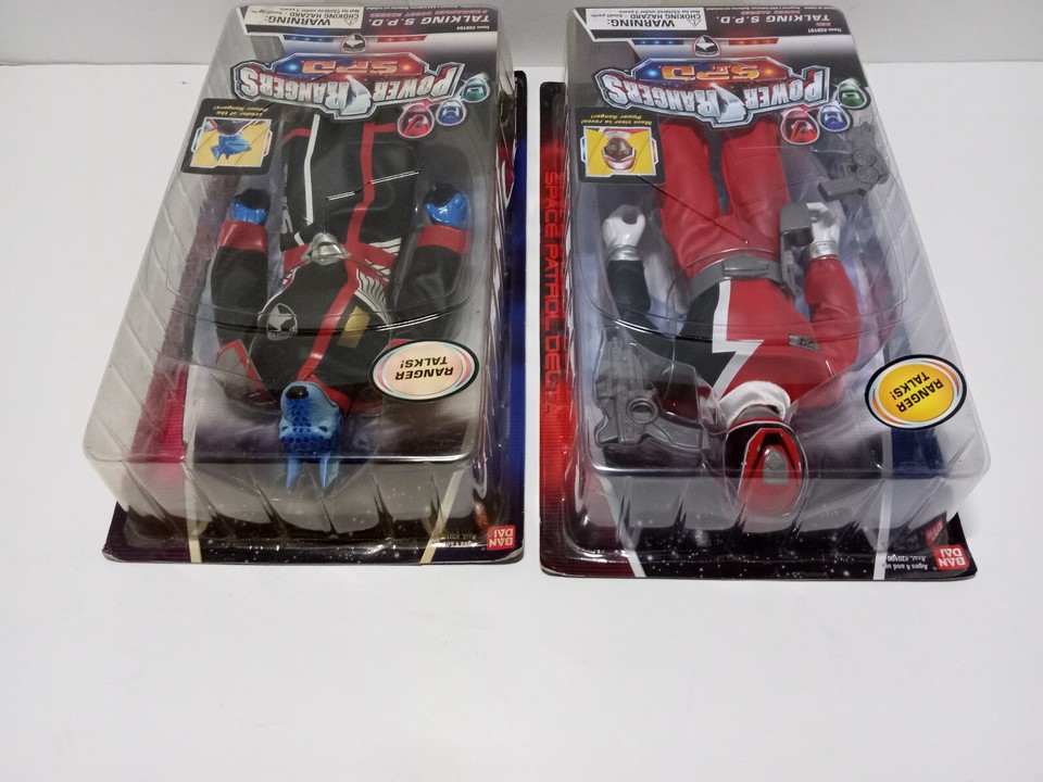 NEW LOT 4 Power Rangers SPD 12" Talking Figures Dolls Blue Red Green ...