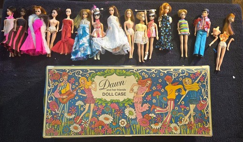 VINTAGE 1970 Topper Dawn Doll HUGE LOT (14 Dolls) Case + Rare Gary ...