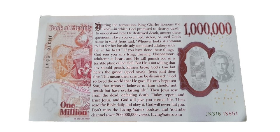 NEW KING CHARLES £1,000,000 One Million Pound Novelty Note Bill ...