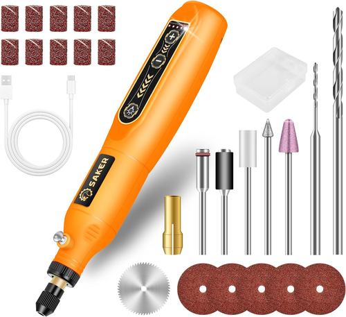 Mini Rotary Tool Kit, Cordless Rotary Tool, 5-Speed, Multi-Purpose 3.7V ...