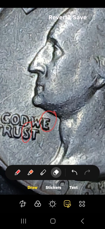 Most Rare 1965 No Mint Mark Quarter Dollar W/Double/Dye/Strike, Blacked ...