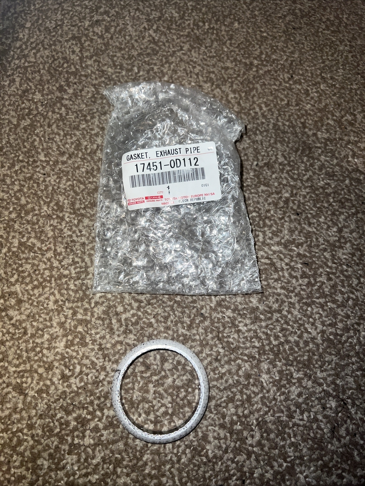 Genuine Toyota AVENSIS 1.6 Exhaust Down Pipe Flange Gasket 00-03 ...