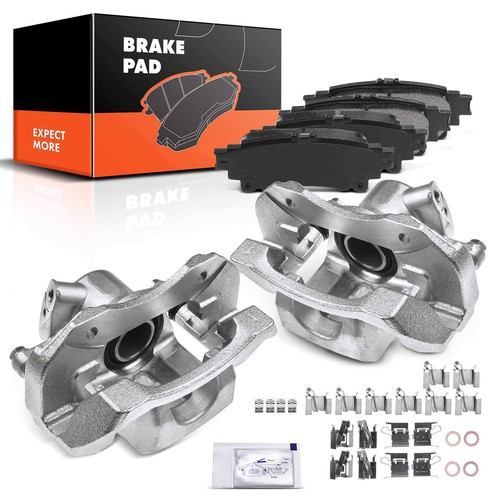Rear Left & Right Brake Calipers + Brake Pads for Toyota Prius V 2012 ...