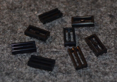 8 ~ 1x2 Black Slotted Grill Tile / Plate Bricks ~ New Lego Parts ~ | eBay