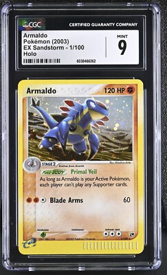 CGC 9 Armaldo Holo 1/100 EX Sandstorm 2003 Pokemon Card | eBay