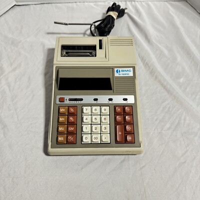Vintage 1970s BMC S-12PD Adding Machine Large Printing Calculator ...