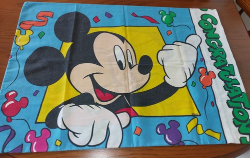 Vtg Single Disney Mickey Mouse & Goofy CONGRATULATIONS Standard ...