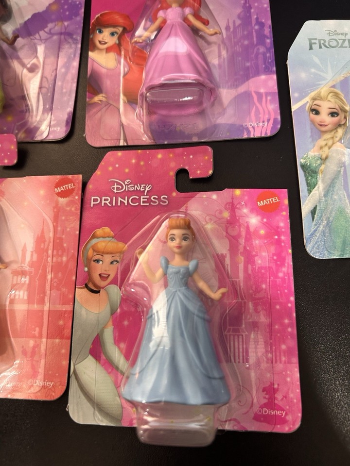 NEW Disney Princess Mini Micro Figures On Stands Cake Toppers Set Lot ...