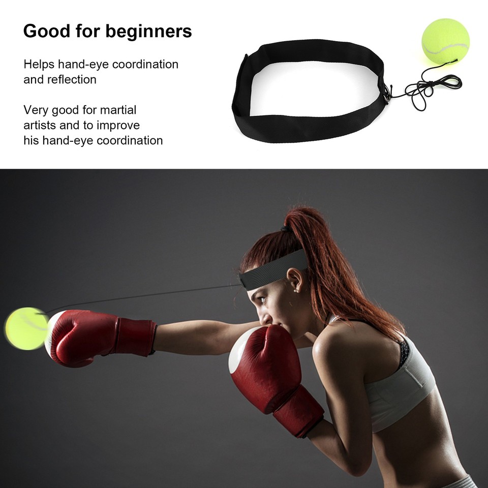 2x Boxing Fight Ball With Head Band Speed Reaction Training Gym ...
