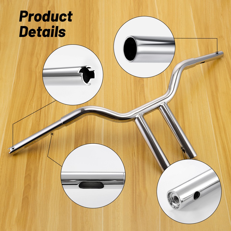 10" 12" 14" 16" MX-T Bars Handlebar For Harley Sportster XL Iron 883 ...