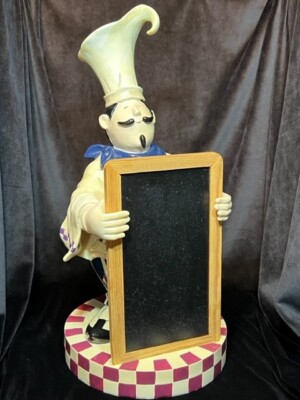 Sonoma Bordeaux Bistro French Chef Figure w/Chalk Board Restaurant or ...