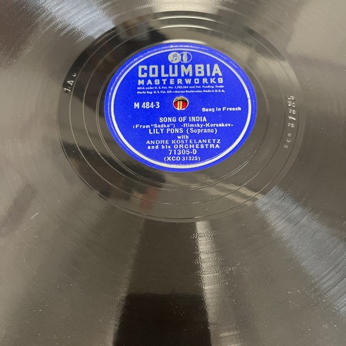 LILY PONS:SONG OF INDIA/THE RUSSIAN NIGHTINGALE/Song Of India 78RPM/12 ...