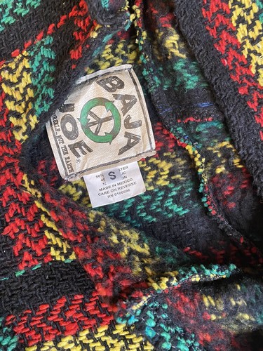 BAJA JOE Rasta Colors Deluxe Hippie Pullover Hoodie Sweater NWOT S ...
