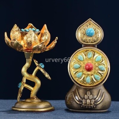 Buddhism Butter Flower Pagoda Trees Alloy,Tantric Painting Color Trees ...