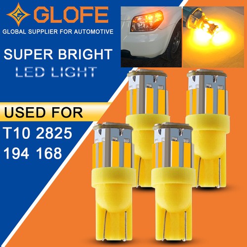 GLOFE 4x LED Side Marker Light Bulb Amber 168 192 194 T10 for Ford F ...