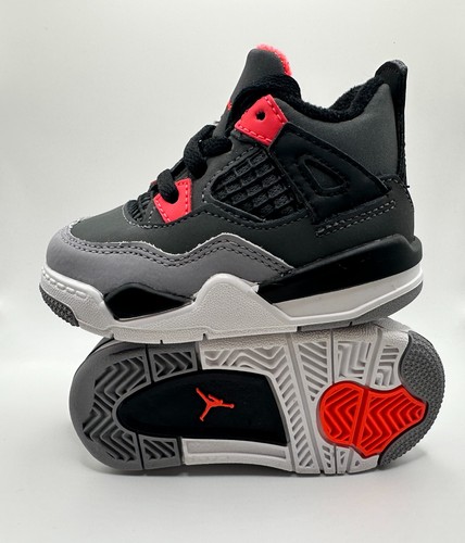 Nike Air Jordan 4 Retro TD Infrared Grey BQ7670-061 Toddler Size 5C | eBay