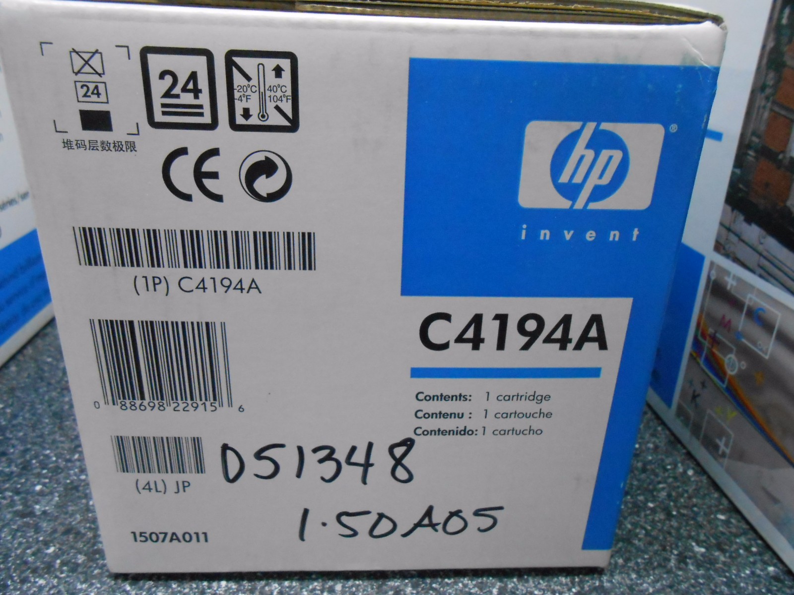 HEWLITT PACKARD HP C4194A 4500-4550 COLOR LASERJET YELLOW TONER ...