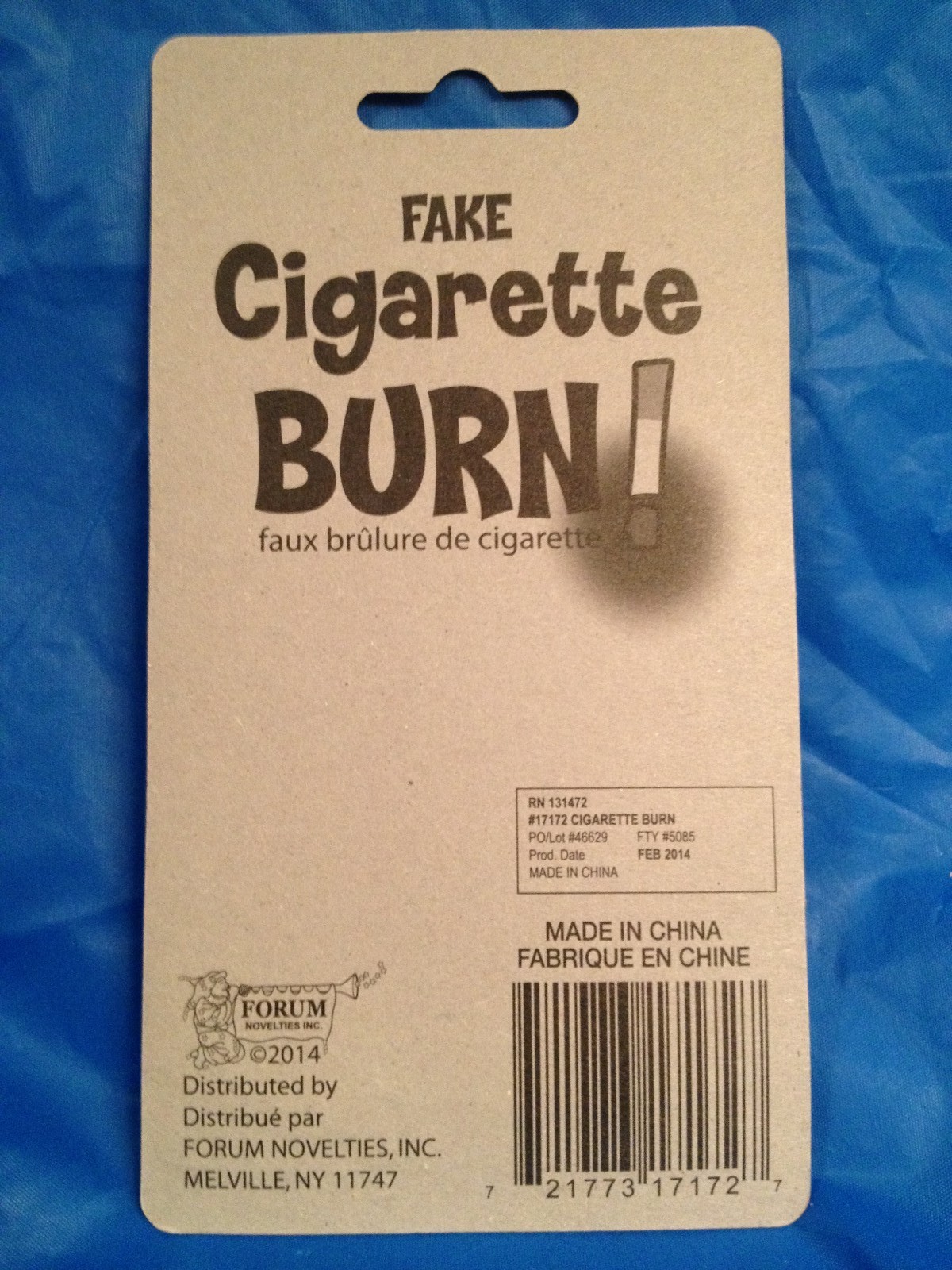 Fake Cigarette Burn - Jokes,Gags,Pranks - Fake Burn - Theatrical or ...