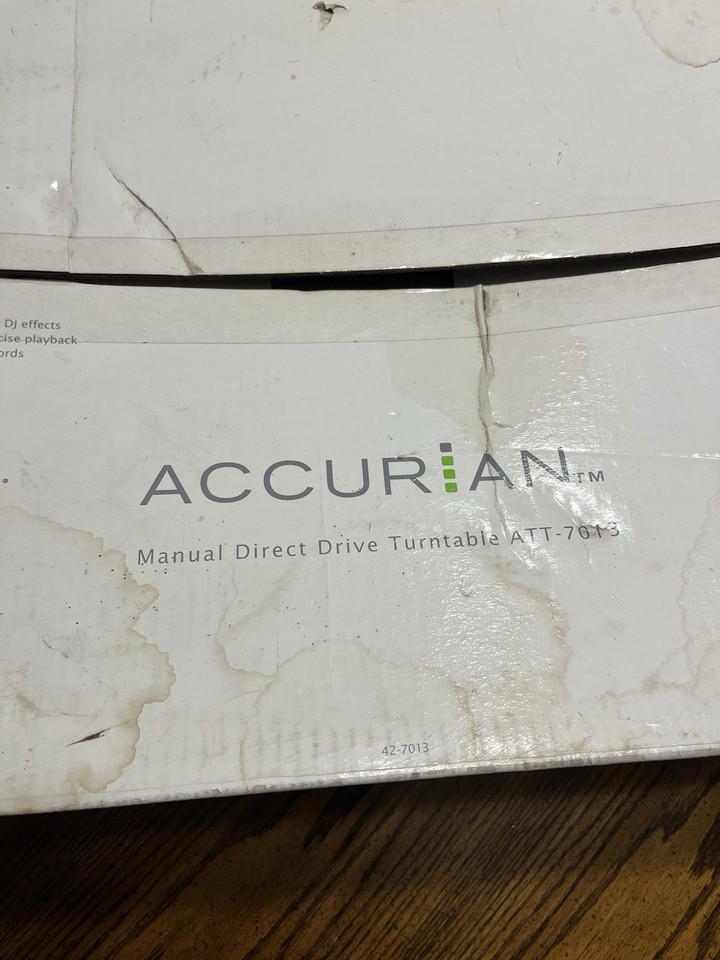 Vintage Accurian Model ATT-7013 Manual Direct Drive Turntable Untested ...