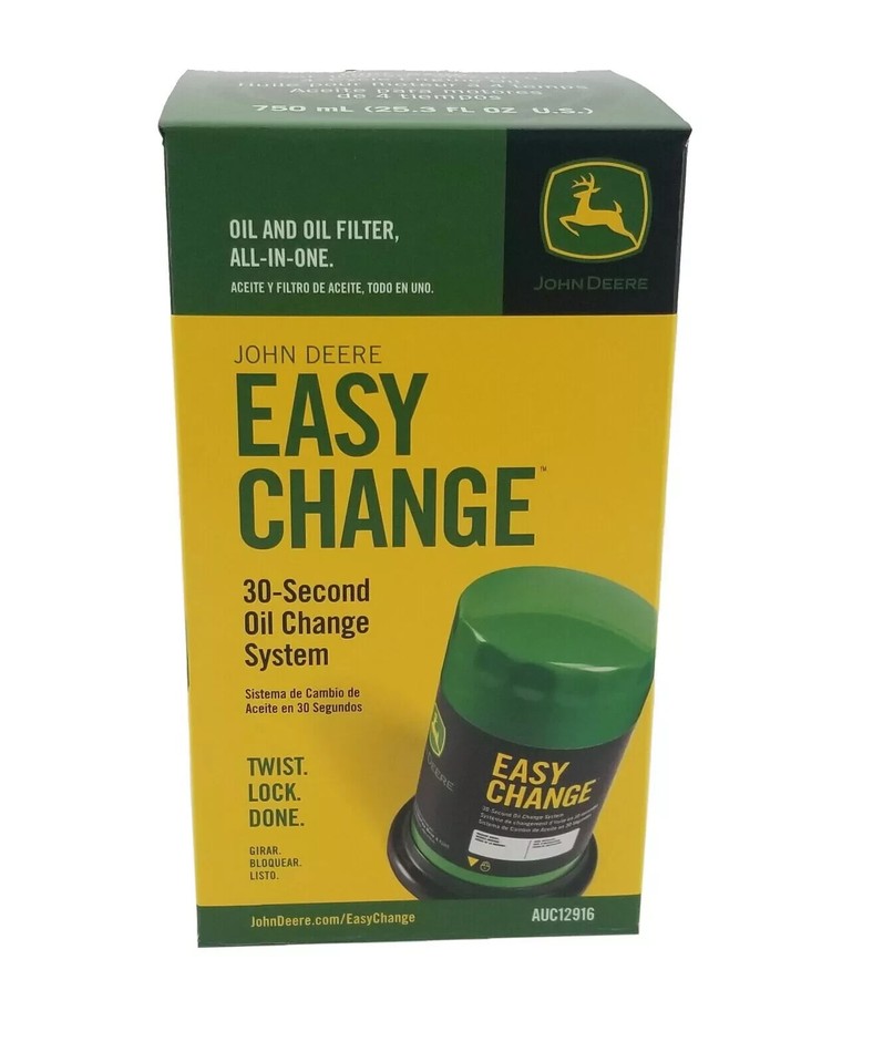 John Deere Easy Change 30-Second Oil Change Filter AUC12916 New OEM ...