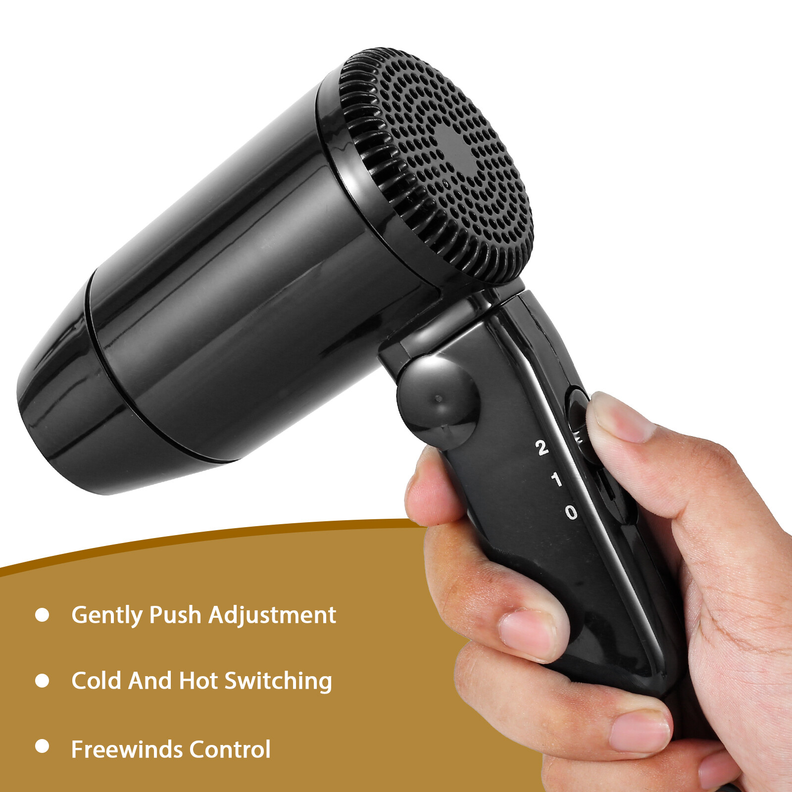 12V Car Styling Hair Dryer 2 Speed Car Hair Blow Dryer with Foldable ...