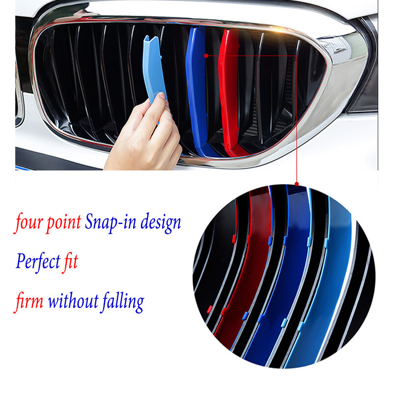 3x Car Front Grille Grill Cover Strip Clip Trim M Sport For BMW X2 F39 ...