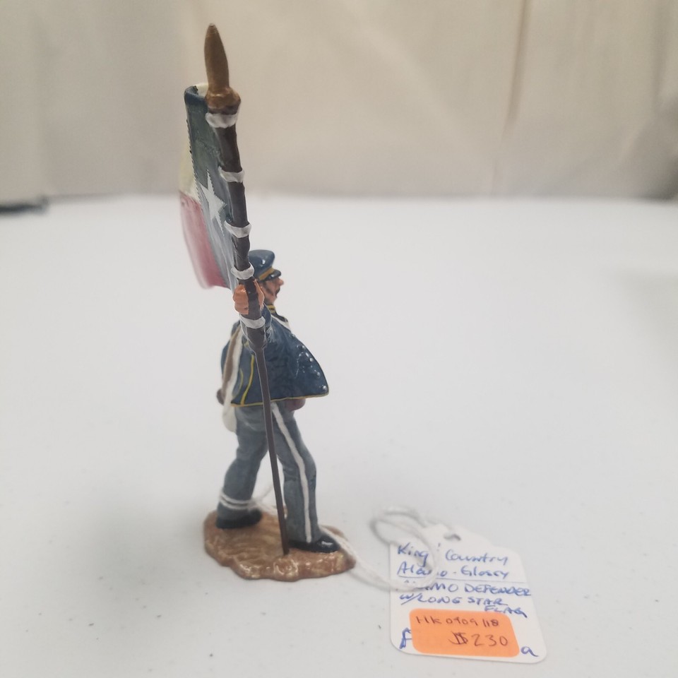 King and Country Toy Soldier Alamo Defender Lone Star Flag FWO-301A ...