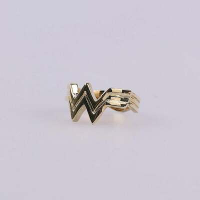 Wonder Woman Ring, 925 Sterling Silver Yellow Gold Finish Ring ...