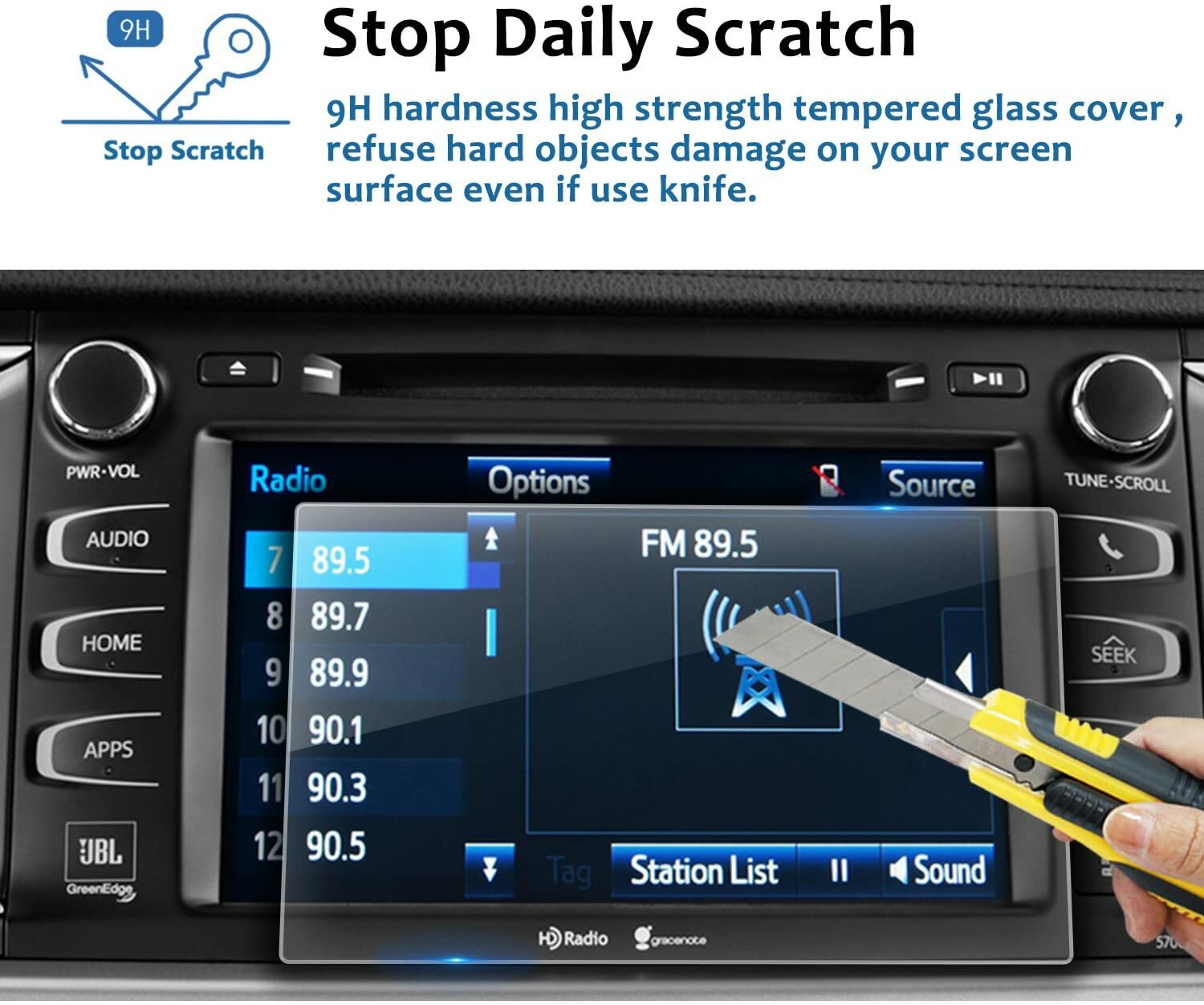 2015-2018 Toyota Kluger GXL Grande Car Navigation Tempered Glass Screen ...