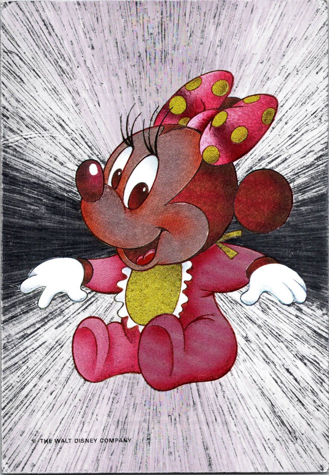 Vtg Postcard Minnie Mouse, The Walt Disney Company, Metallic ...