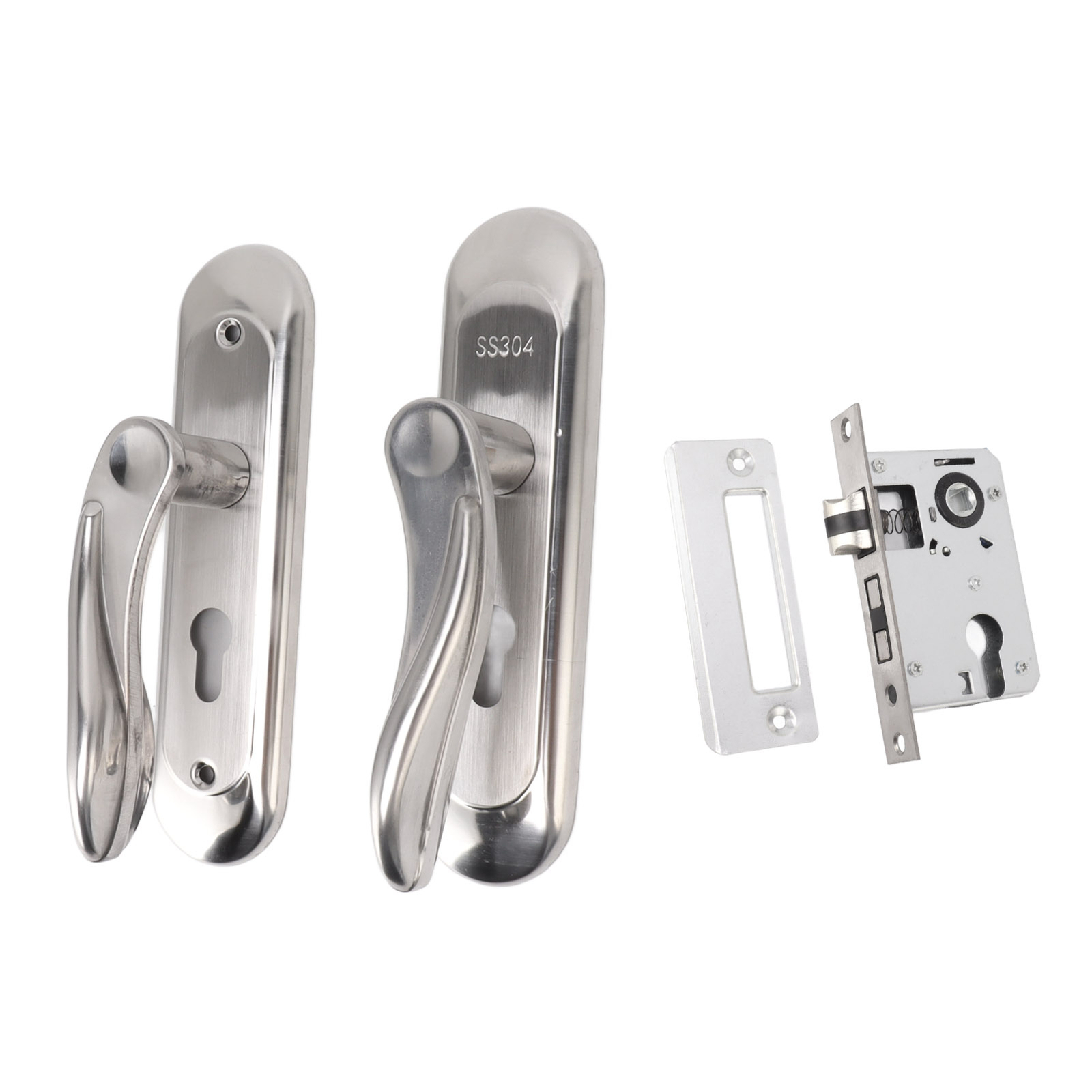Door Handle Lock Set Impact Resistant Stainless Steel Plate Lock For ...