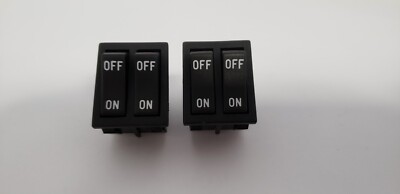 OFF/ON DUAL ROCKER SWITCH, 4-BLADE, T120/55, 20A 125VAC (LOT OF 2) NNB ...