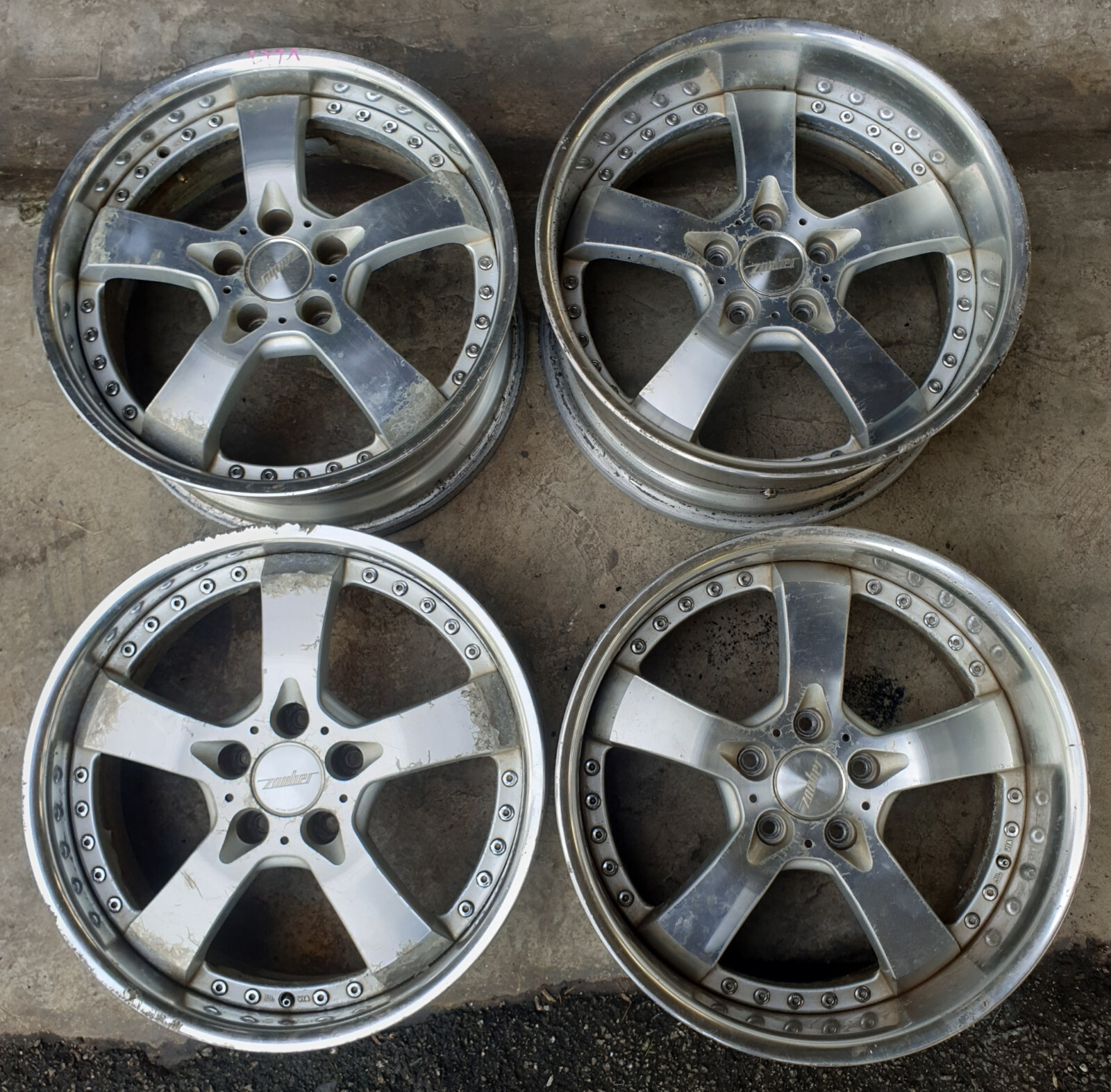 JDM 17" Zauber 5spoke rims wheels for sxe10 180sx 200sx 240sx s13 rx7 ...