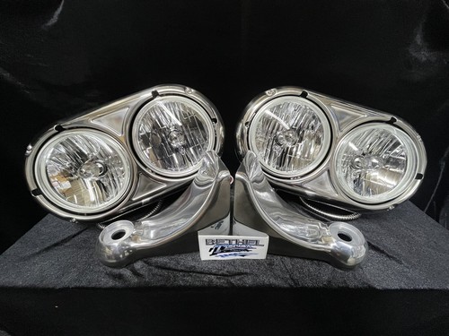 Peterbilt 359 Style Dual Headlights Stainless Steel Complete with Bracket Kit | eBay