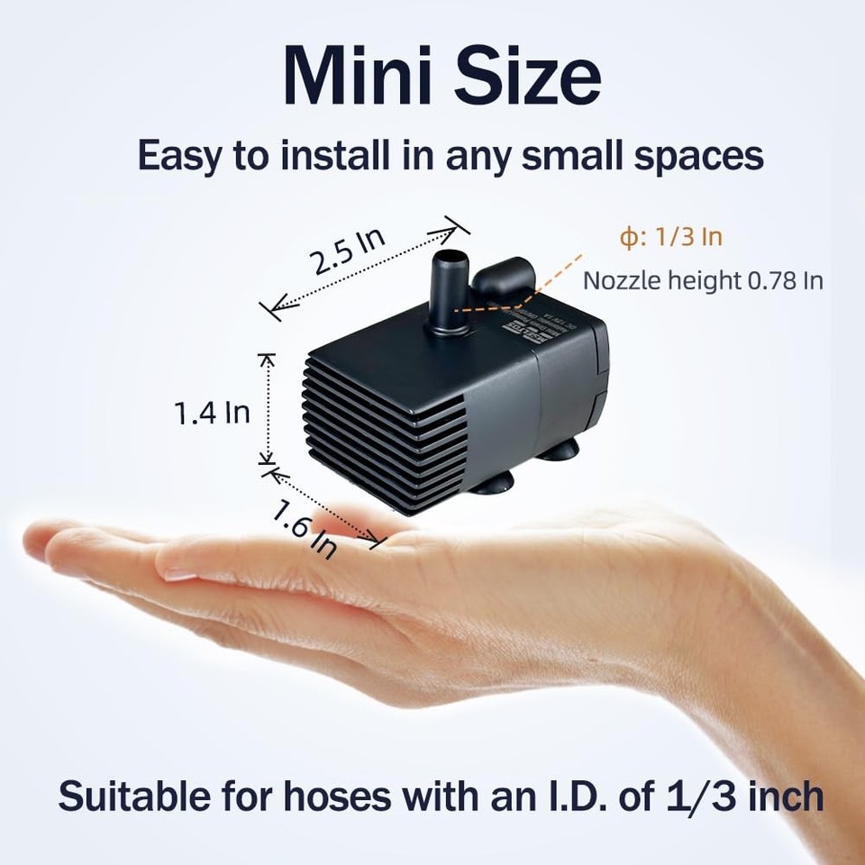 Automatic Small Sump Pump with Water Sensor, 5 FT Lift 55 GPH 115V/230V ...