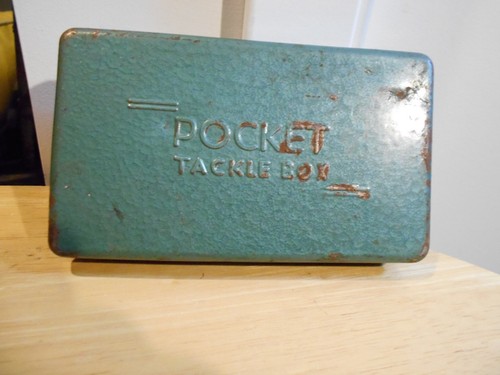 VINTAGE METAL POCKET TACKLE BOX | eBay