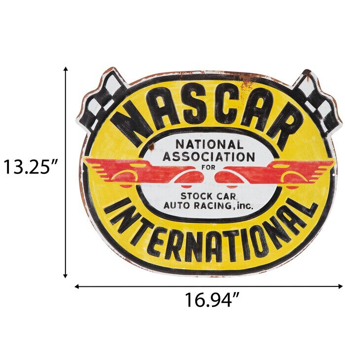 NASCAR Internation 16" Oval Logo Metal Sign Car Vintage Emblem Garage ...