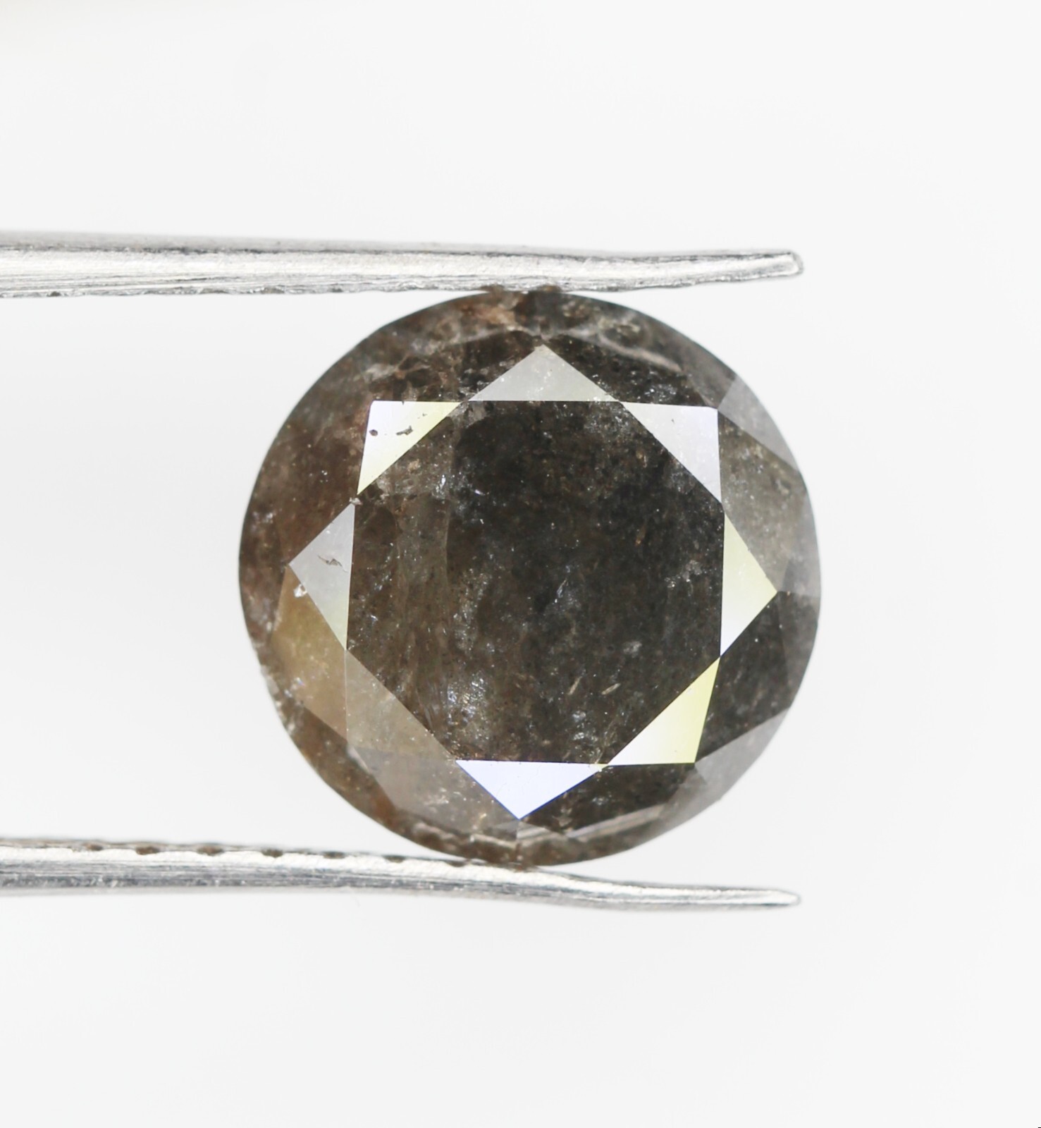 2.79 CT Natural Loose Salt and Pepper Round Diamond Grey Color ...