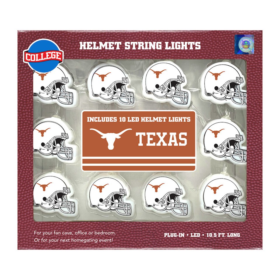 Texas Longhorns LED Helmet String Lights. 11 Feet Long String,10 Lights ...