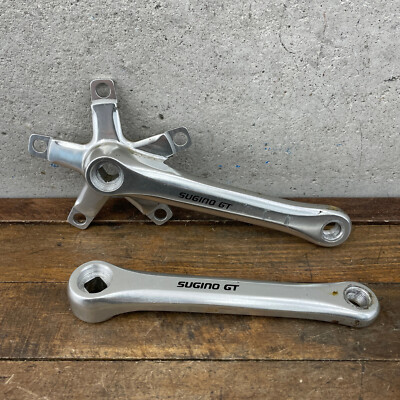Vintage Sugino GT Crank Set 170 mm Old School BMX Double 110 BCD 80s ...
