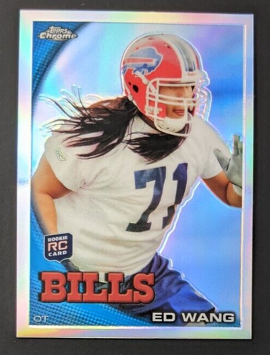 Ed Wang 2010 Topps Chrome REFRACTOR #C23 Football Card Rookie RC Insert ...
