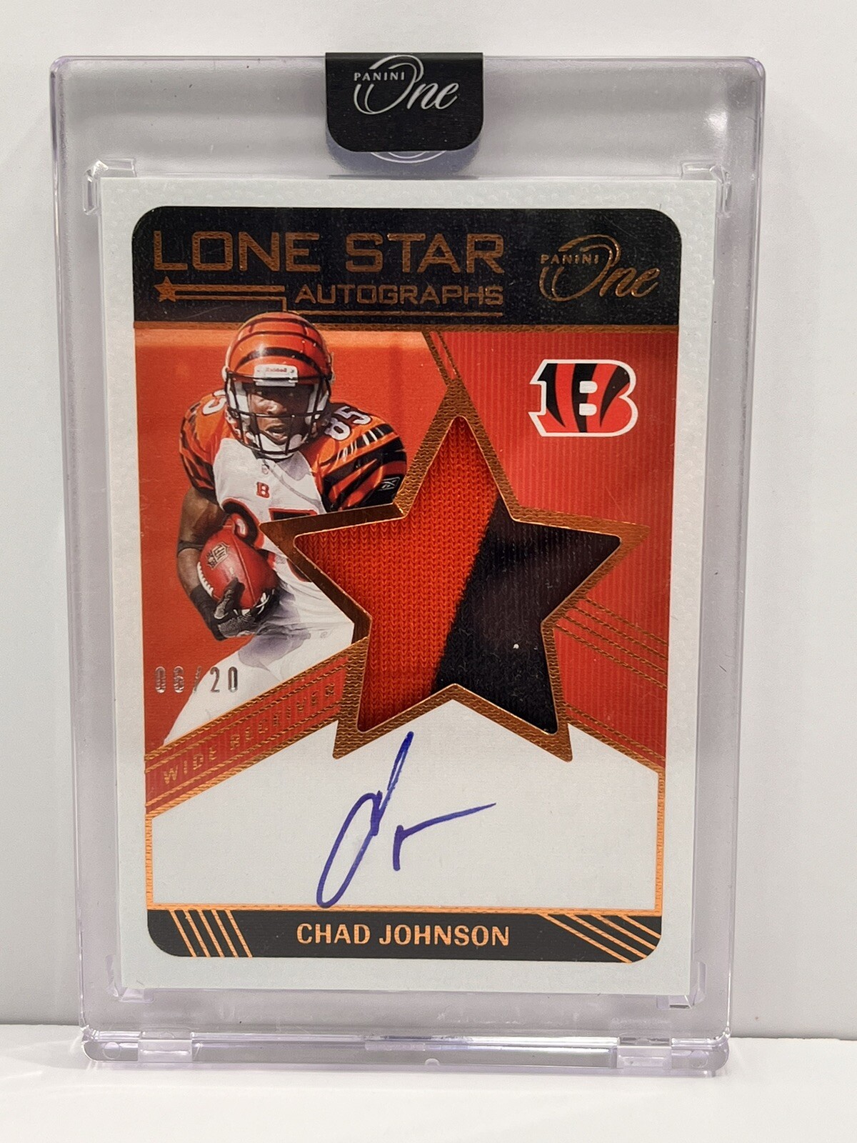 2021 Panini One Lone Star Autographs Chad Johnson Patch Auto 06/20 Game ...