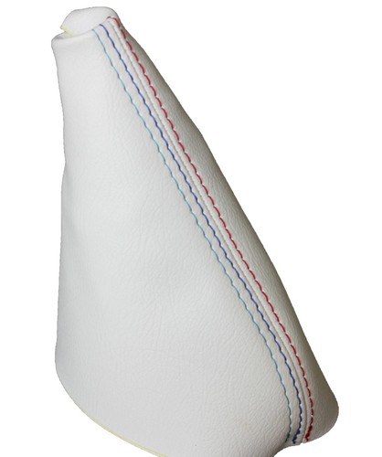 Fits 92-99 BMW E36 Real Leather Emergency Brake Boot White w/M Style ...