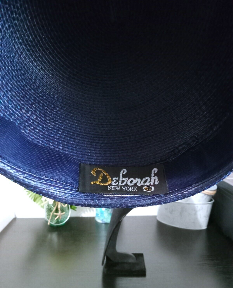 Woman's Deborah NEW YORK 80's Vintage Blue Designer Hat W/Cubic ...