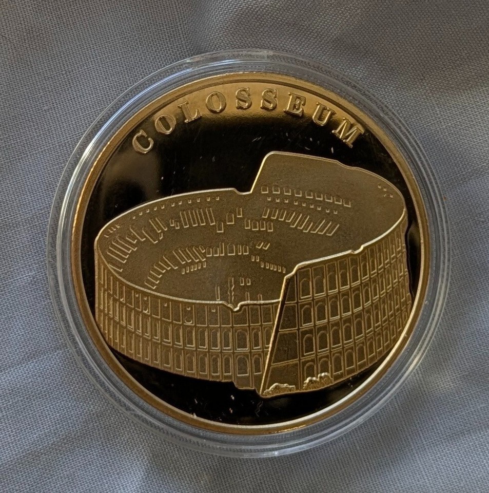 Gladiator Gold Coin Roman Actor Signed Old Colosseum Warrior Killer ...