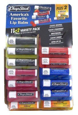 Chapstick Variety Pack of 13 Sticks Chap Stick Lip Balm | eBay